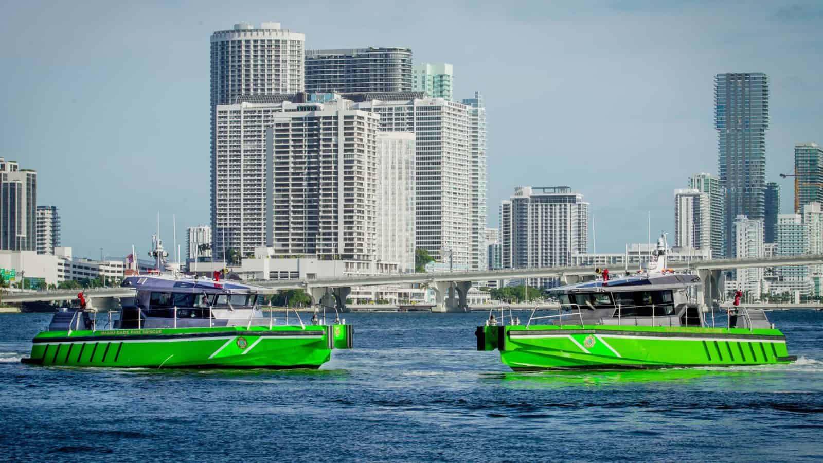 Metal Shark Delivers Two 50’ Fireboats to Miami-Dade Fire Rescue ...