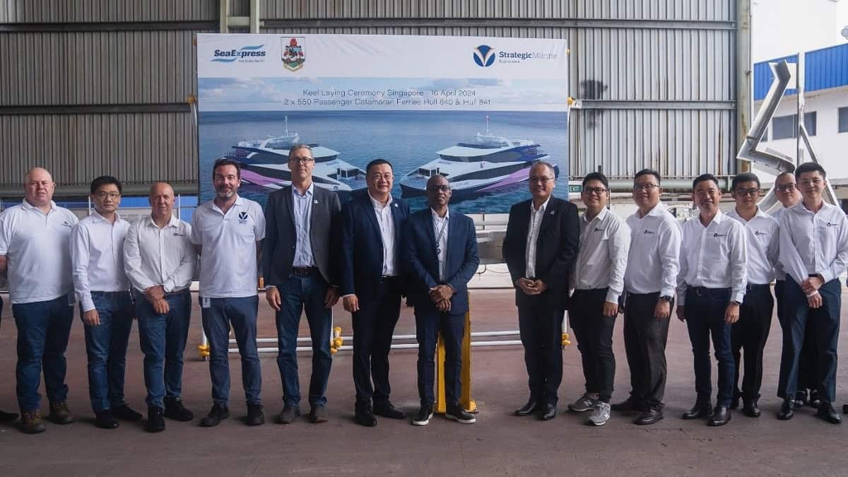 Keel Laying Ceremony For Two Fast Ferries - Workboat365.com
