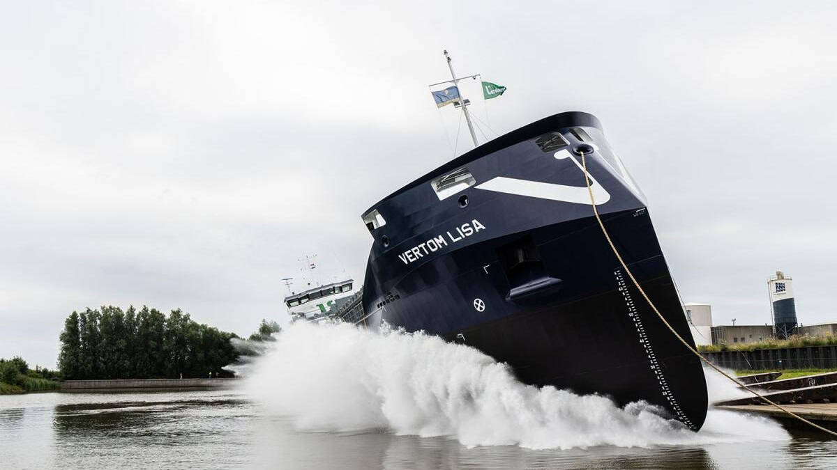 Thecla Bodewes Shipyards launch MV VERTOM LISA - Workboat365.com