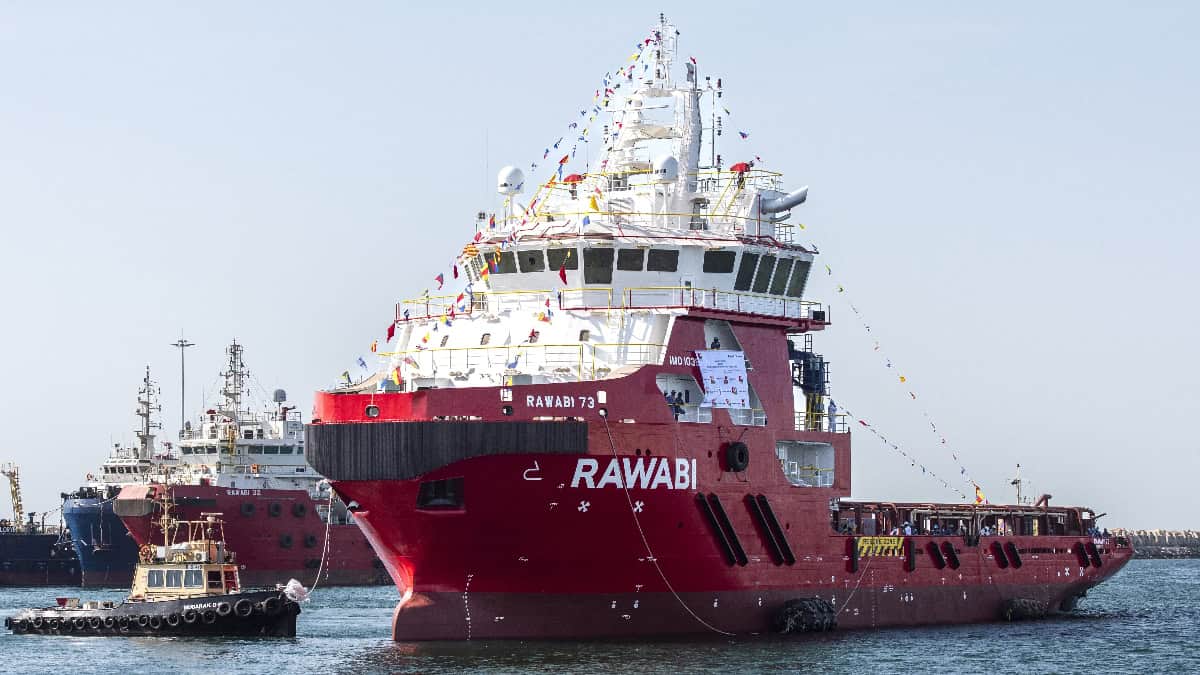 Premier Marine Shipyards Launches Cutting-Edge AHTS Vessel Rawabi 73 - Workboat365.com