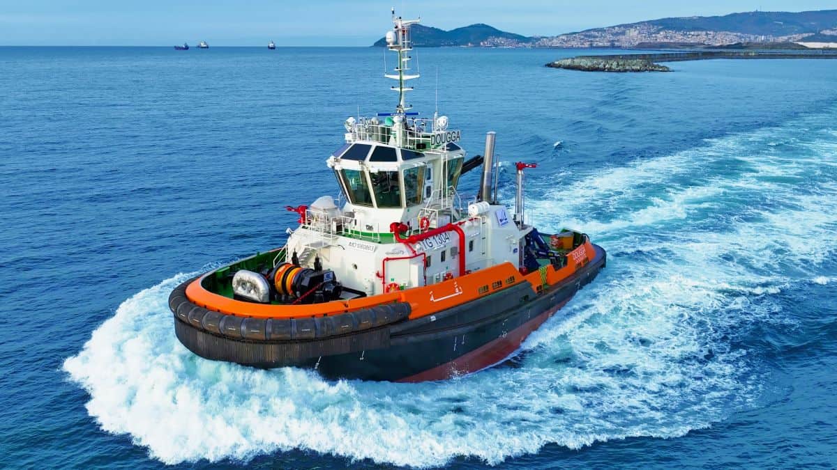 DOUGGA, the Fourth of Six MED MARINE ASD Tugs for OMMP - Workboat365.com